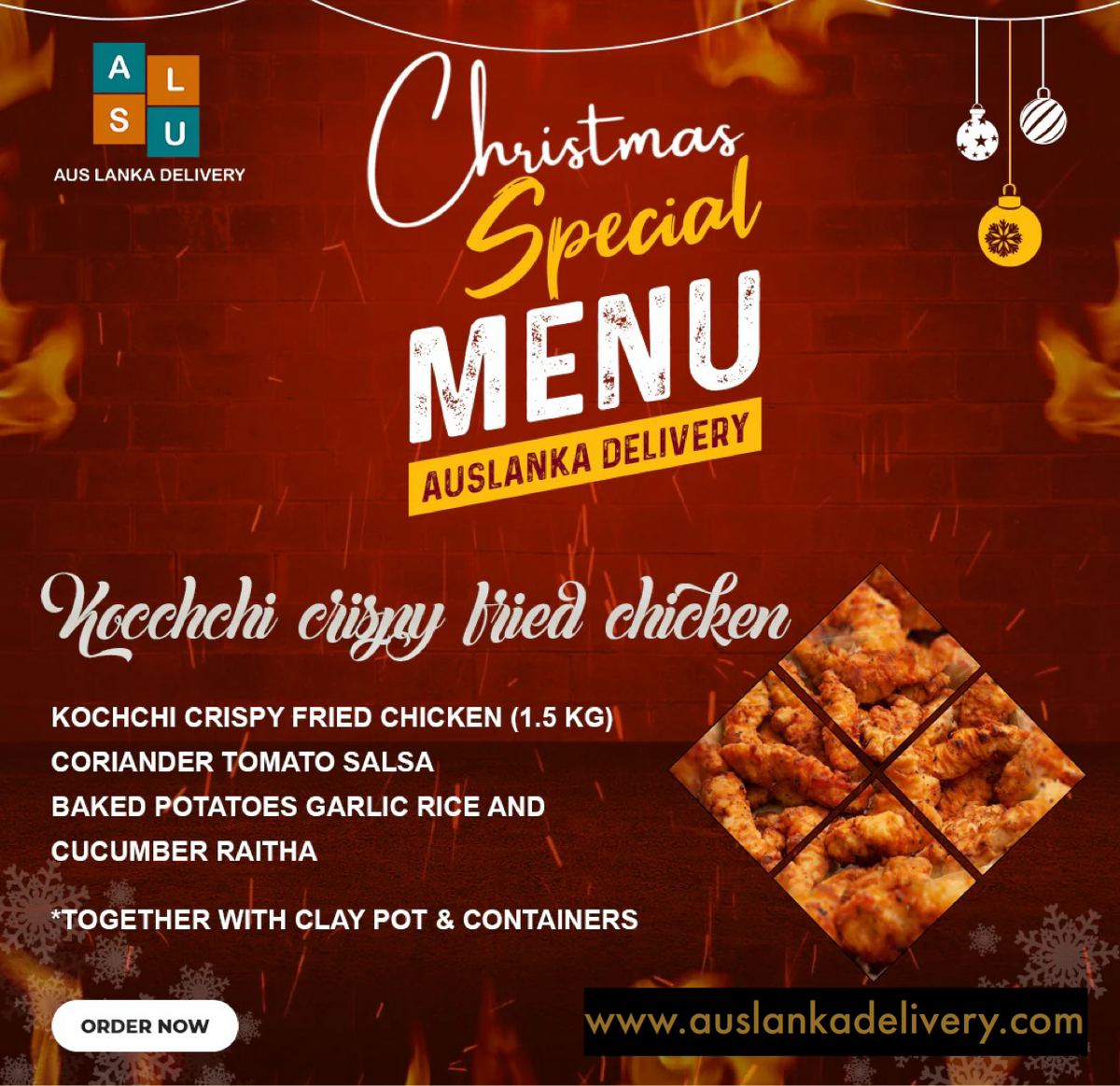Christmas Menu Kochchi crispy fried chicken (serves 4 People) – Aus ...