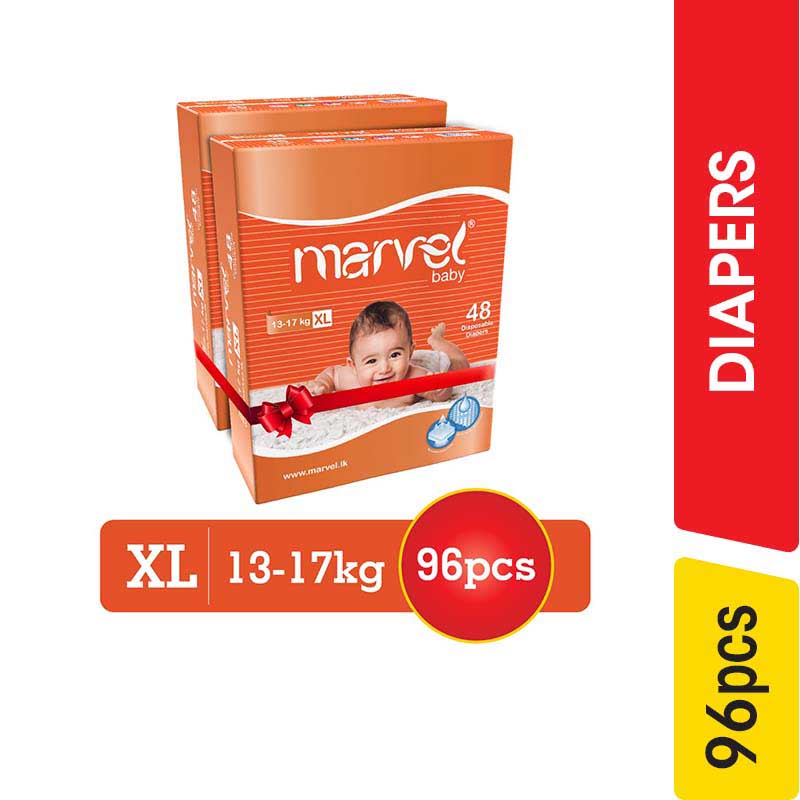 Marvel Baby Diapers, XL - 96.00 pcs – Aus Lanka Delivery